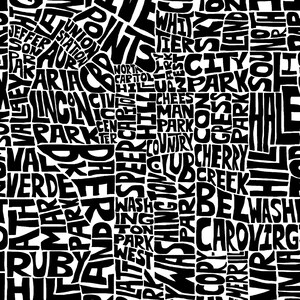 Denver Neighborhood Map Art Print, Signed Print of My Original Hand ...