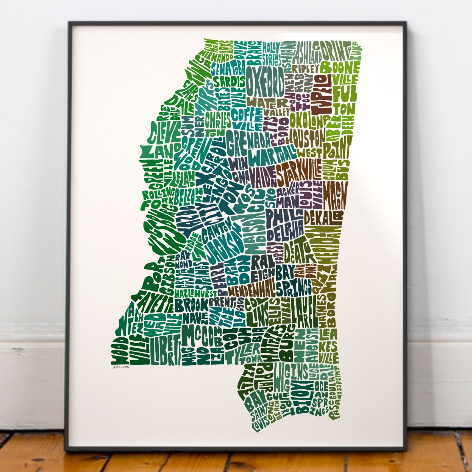 Mississippi map art Mississippi art print signed print of my | Etsy