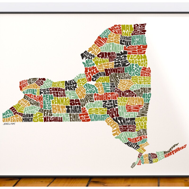New York Map - Etsy