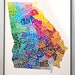 Alabama Art Print-framed, Alabama Map Art, Available in Several Colors ...