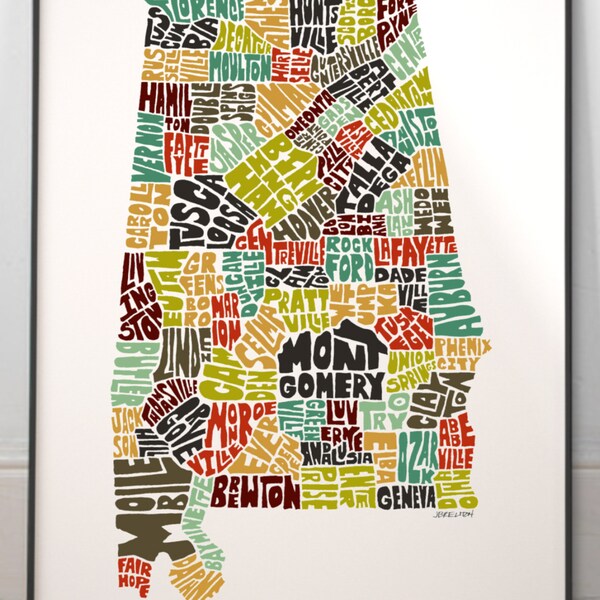 Alabama Poster - Etsy