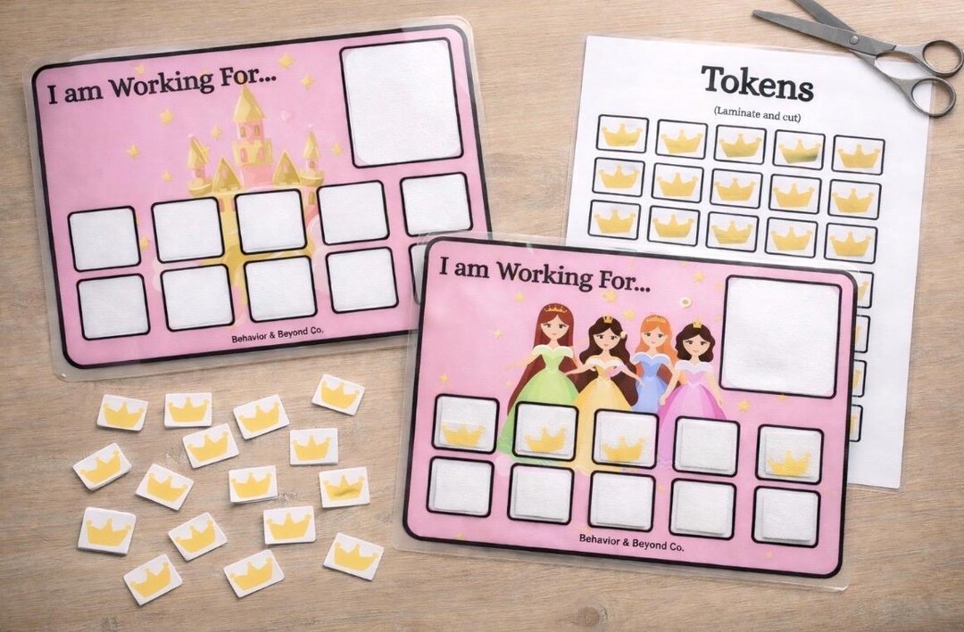 Princess Token Boards | ABA Therapy Reinforcement Visual Supports ...
