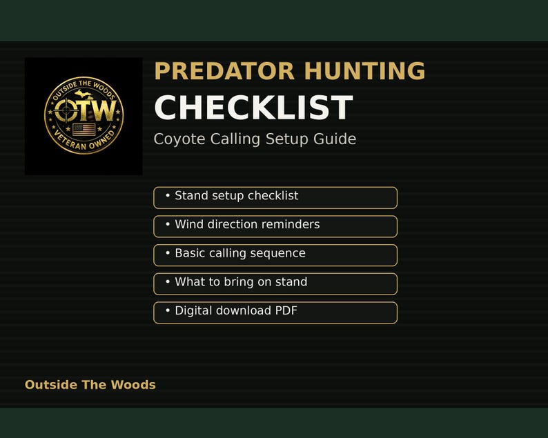 Predator Hunting Checklist | Coyote Calling Setup Guide | Digital ...