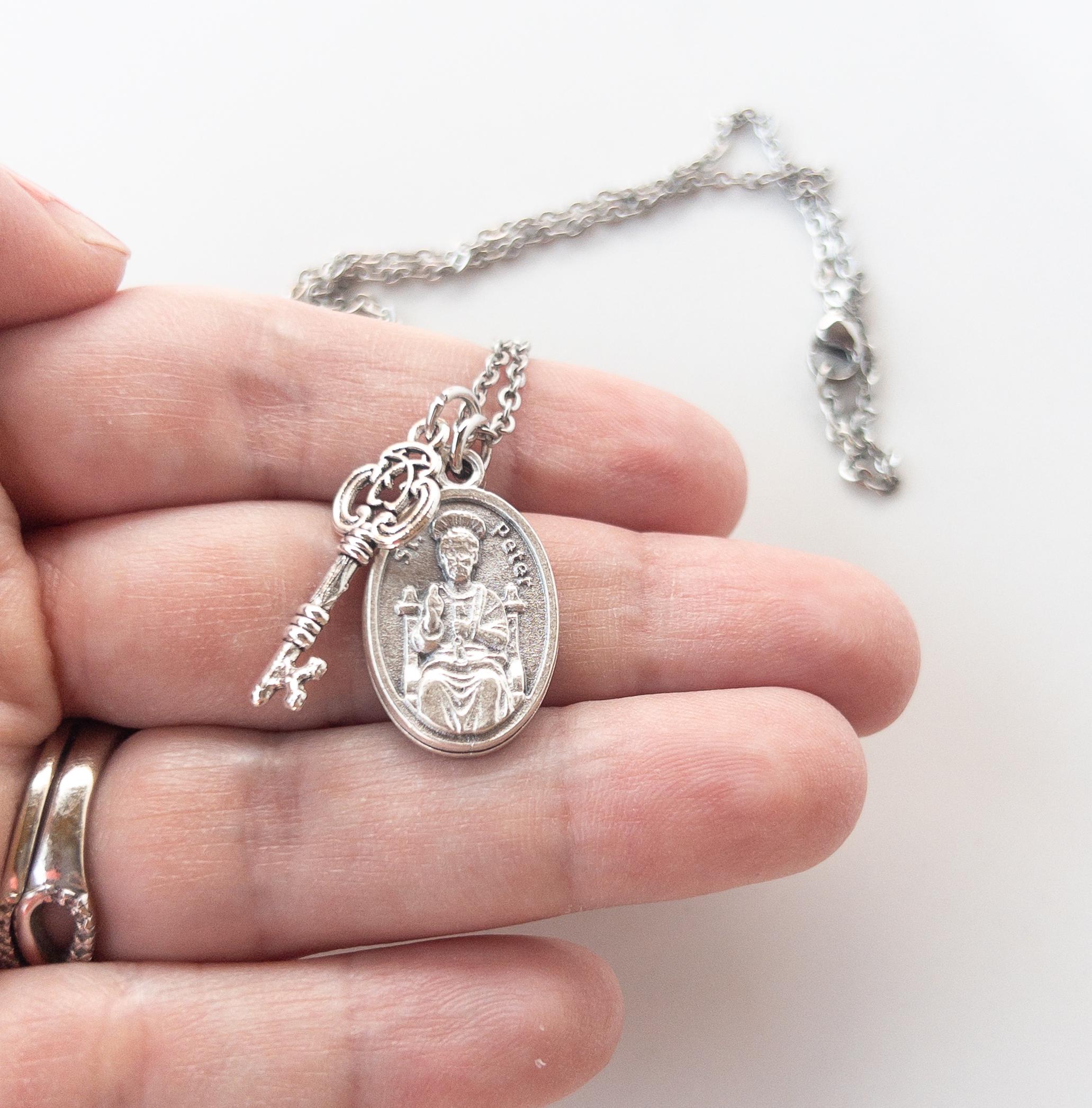 St Peter Necklace - Catholic Jewelry - Confirmation Gifts for Boys ...