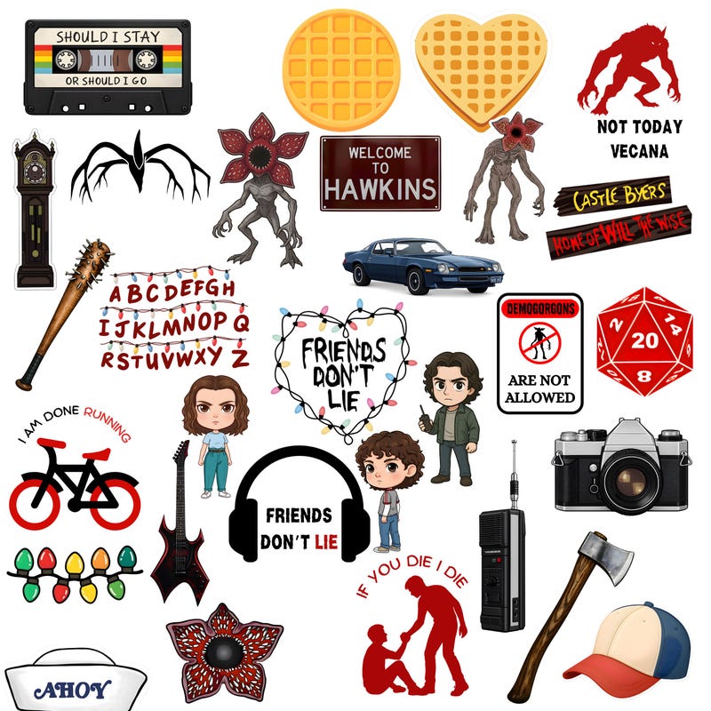 Stranger Stickers Png - Etsy UK