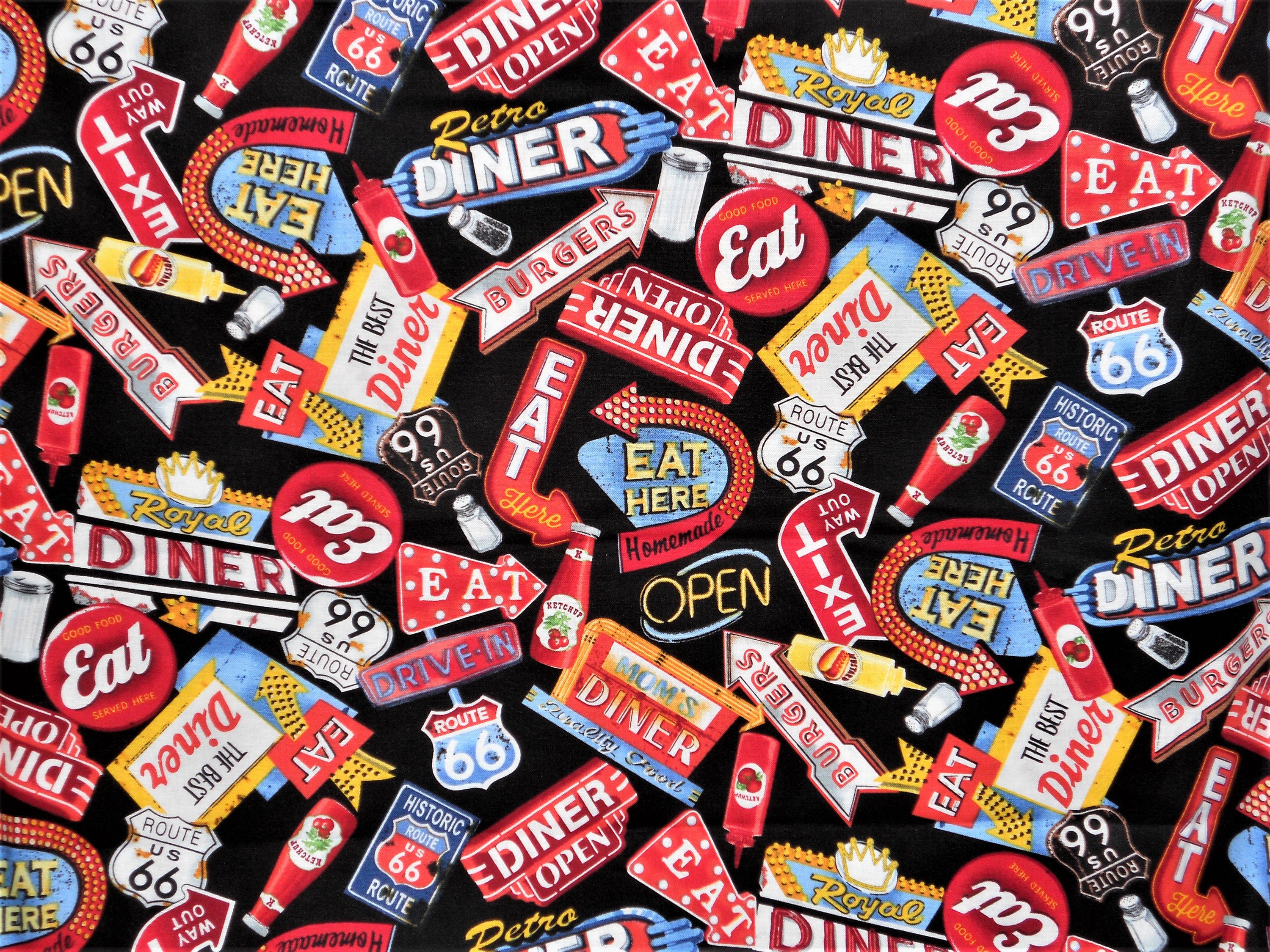 Food Snack Valance Summer Kitchen Pizza Bacon Sushi Ice Cream Chocolate ...