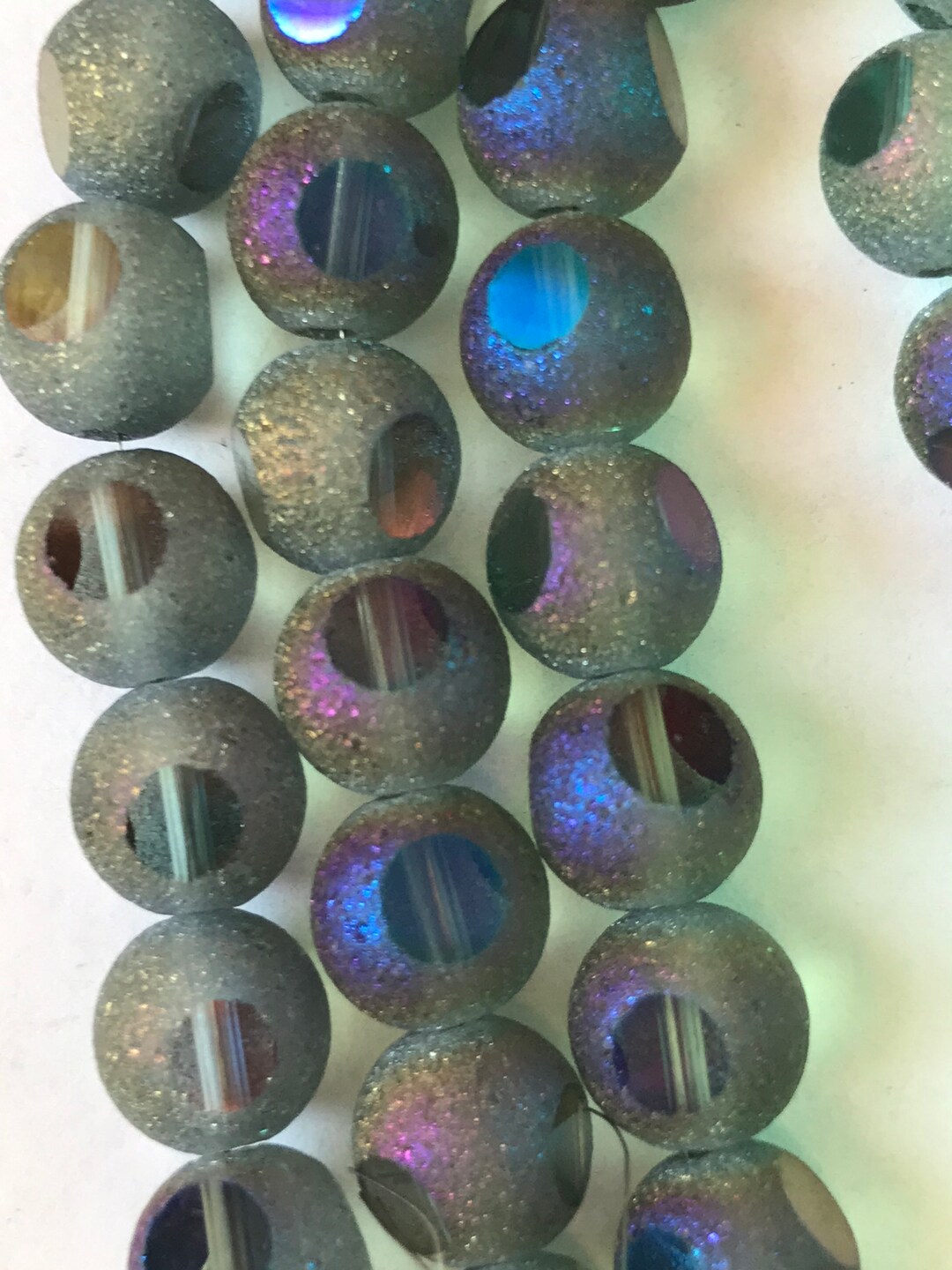 24 Frosted Window Beads Helio Purple - 8 Mm - Etsy