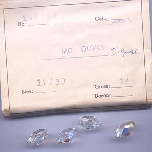 Eight Dazzling Vintage West German Crystals - Machine Cut Faceted Ovals ...