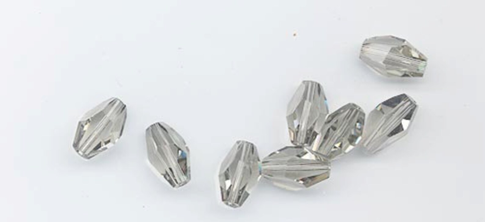 Eight Dazzling Swarovski Polygon Beads - Art 5203 - Black Diamond ...