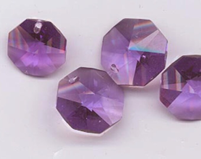 Wow - Four Vintage Swarovski 16 Mm Cardinal Octagon Pendants! so Rare ...
