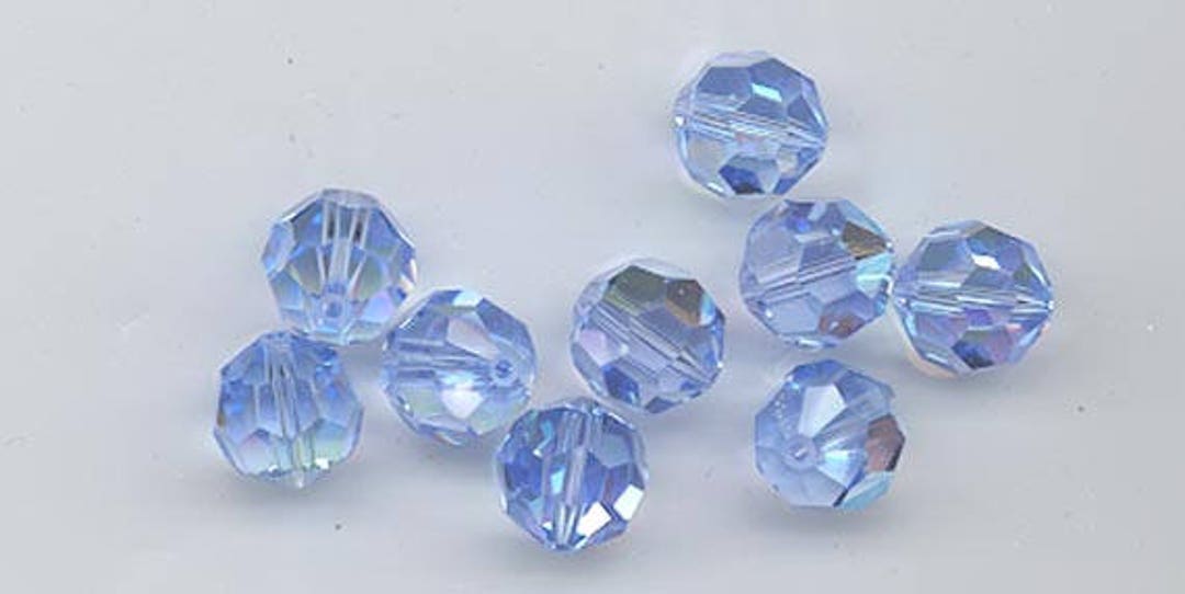 Twelve Swarovski Crystals - Art. 5000 - 8mm - Light Sapphire AB - Etsy
