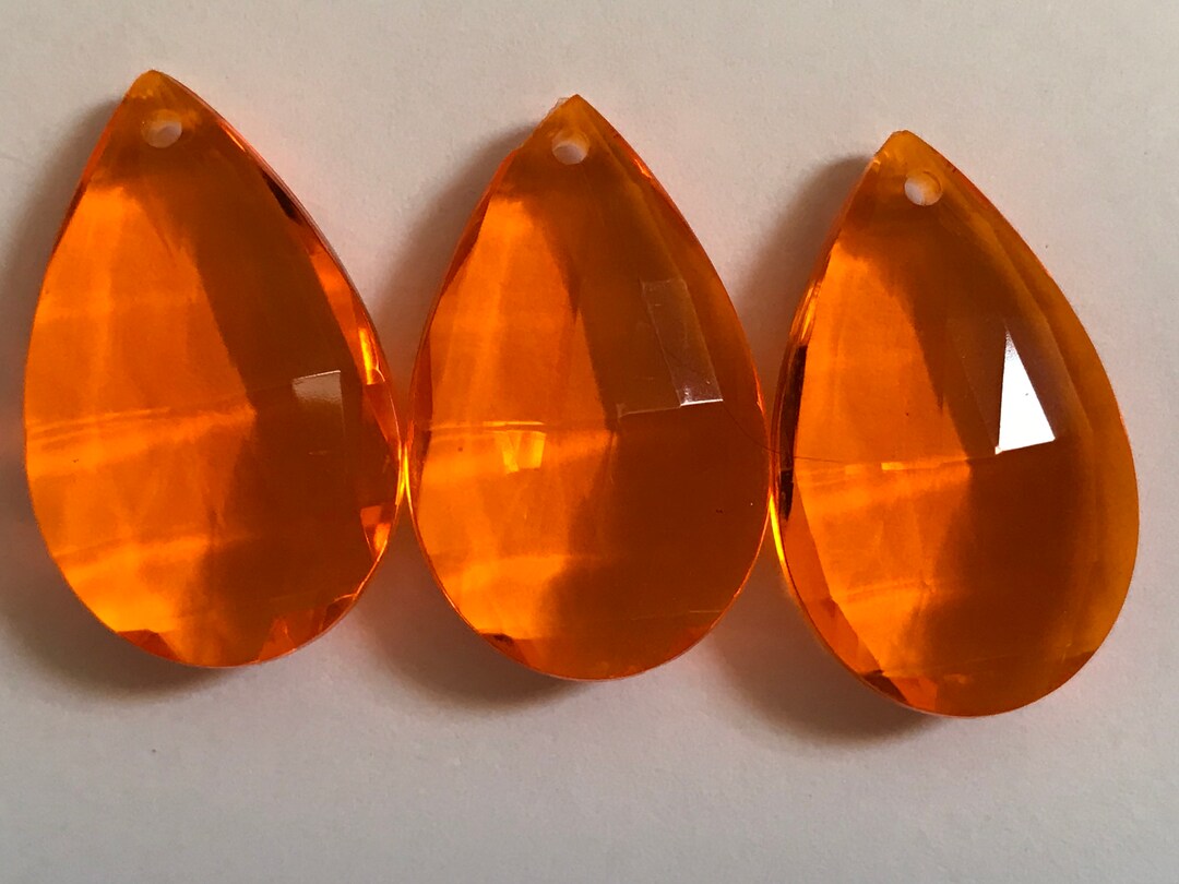 Three Beautiful Faceted Acrylic Pendants Made in Germany - Etsy
