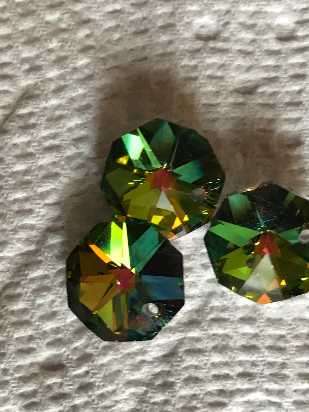 Four High-end Czech Preciosa Crystal Octagon Pendants - 14mm - Effect ...