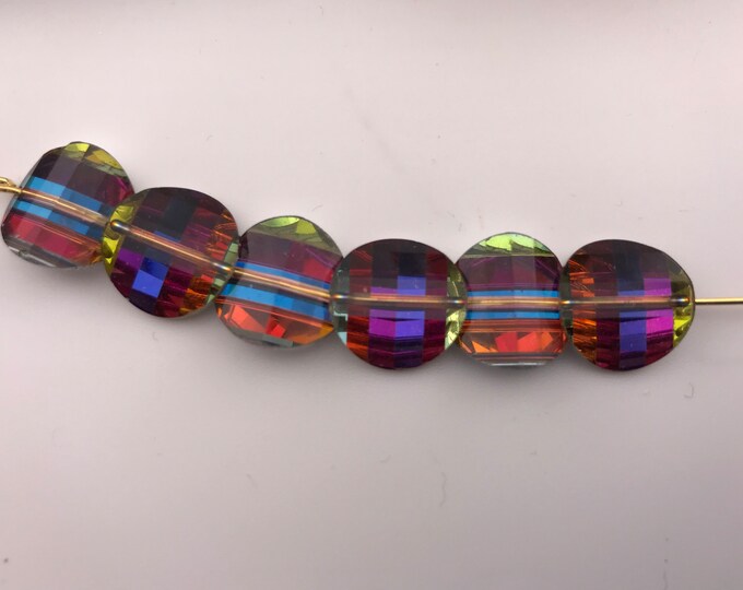 One Set of Six 14mm Volcano Pagoda Beads in Which 3 Are Left (5107L ...