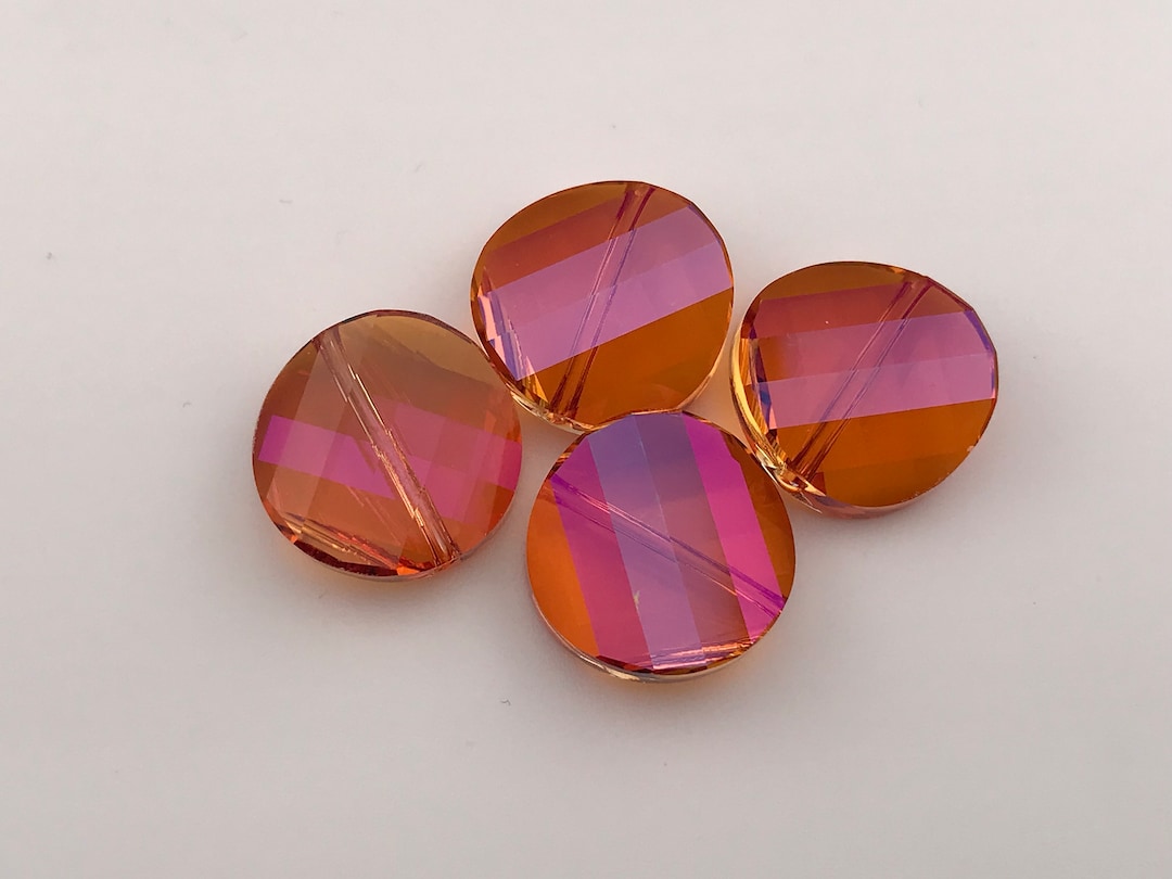 Two Dazzling Swarovski Twist Beads Art. 5621 Faceted Astral Pink Twist ...