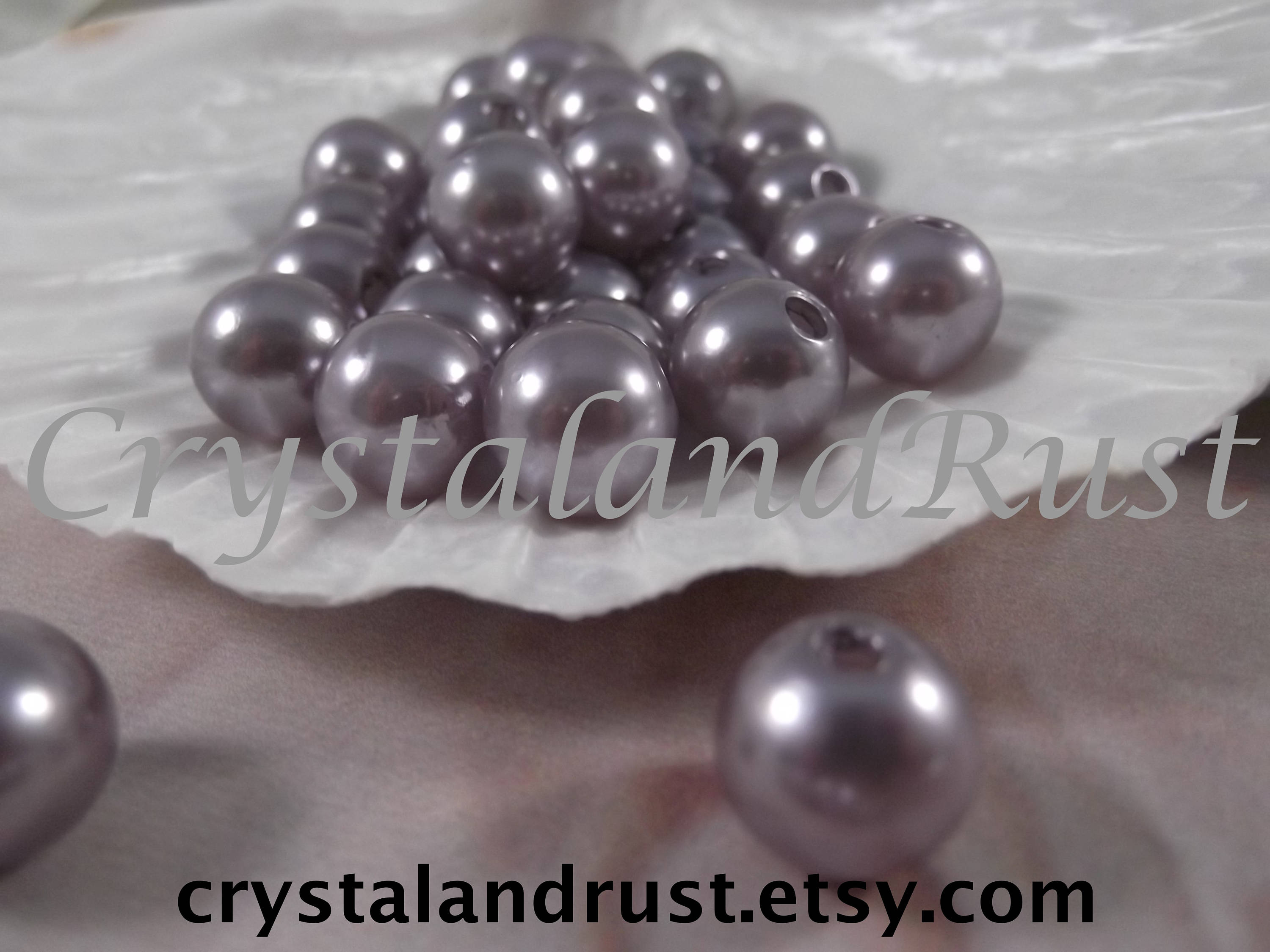 10mm Medium Gray Faux Loose Pearls 50 pieces | Etsy