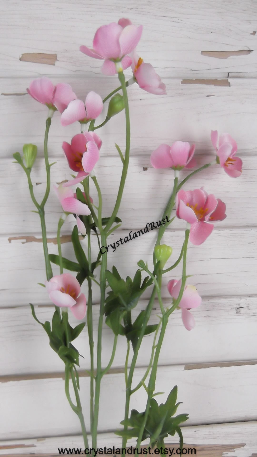 Buttercup Spray Pink - Artificial Silk Flowers - Foliage - Wedding ...