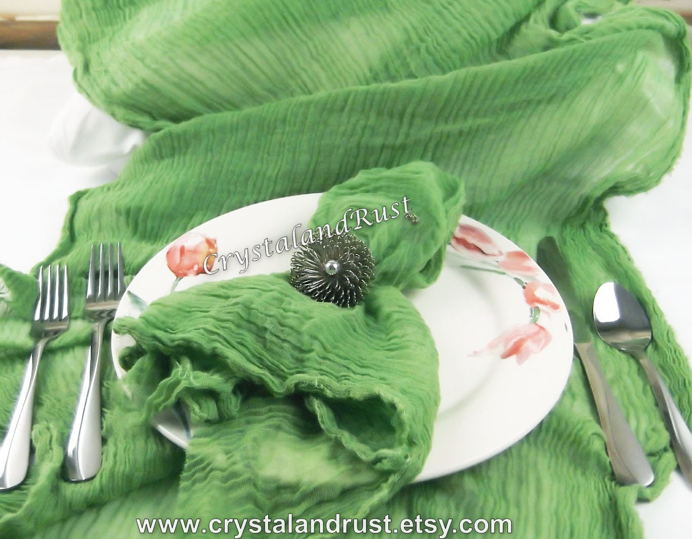 Kelly Green Cheesecloth Wedding Table Runners Baby Wraps | Etsy