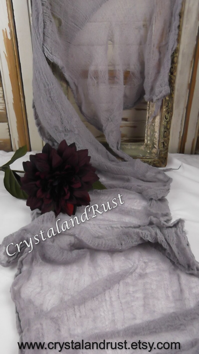 Stormy Grey Halloween Cheesecloth Gauze Table Runners | Etsy