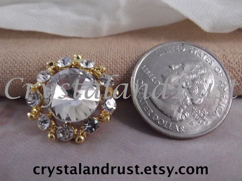 1 Round Crystal Rhinestone Small Brooch ~~~ Gold Tone ~~~ BROO6~1G - Etsy