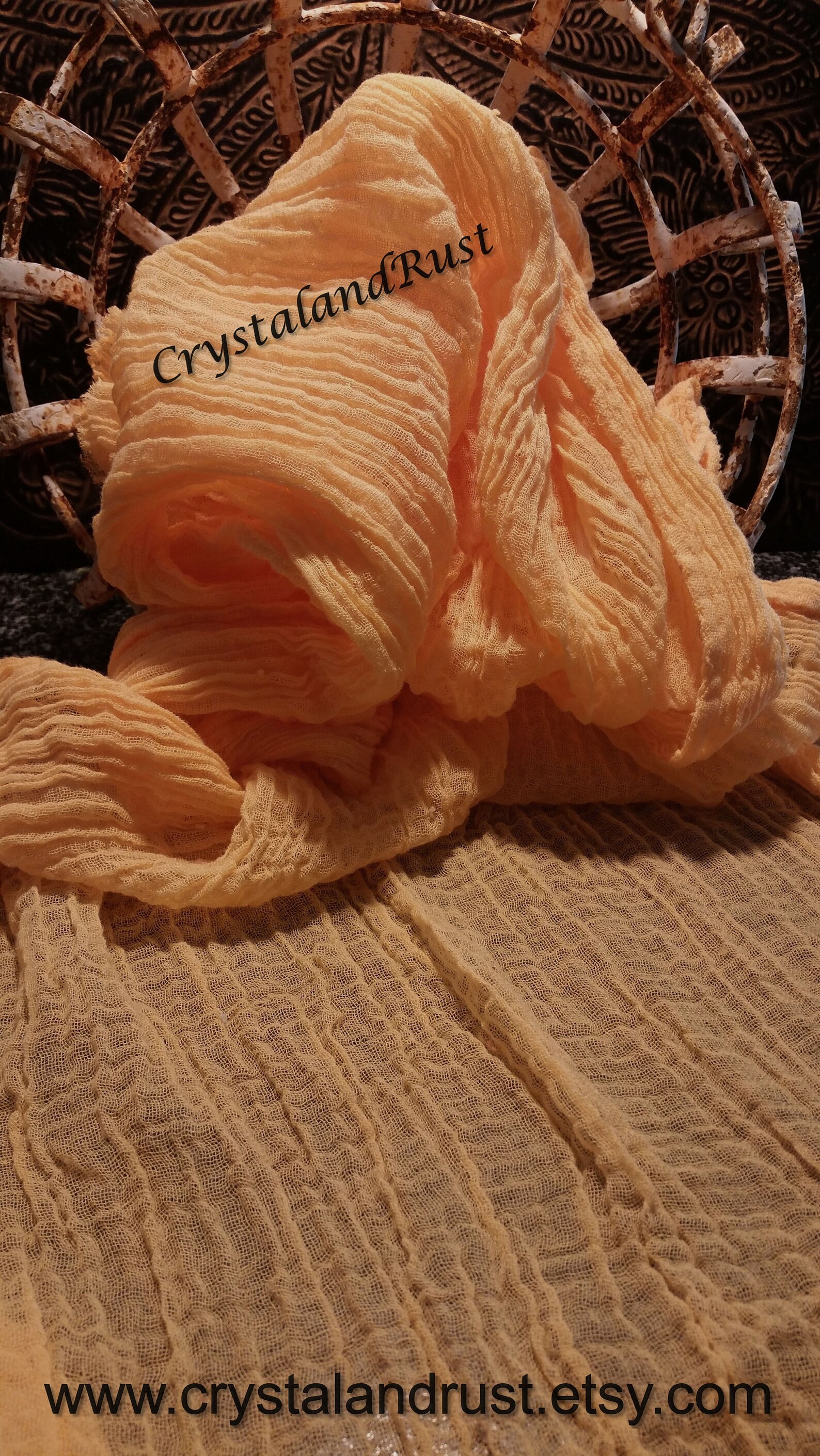 Apricot Wedding Table Runner Cheesecloth Apricot Color - Etsy