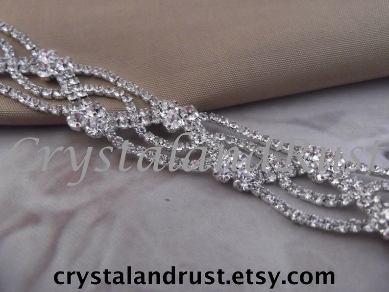 Luxury Bridal Rhinestone Trim Silver Tone | Etsy