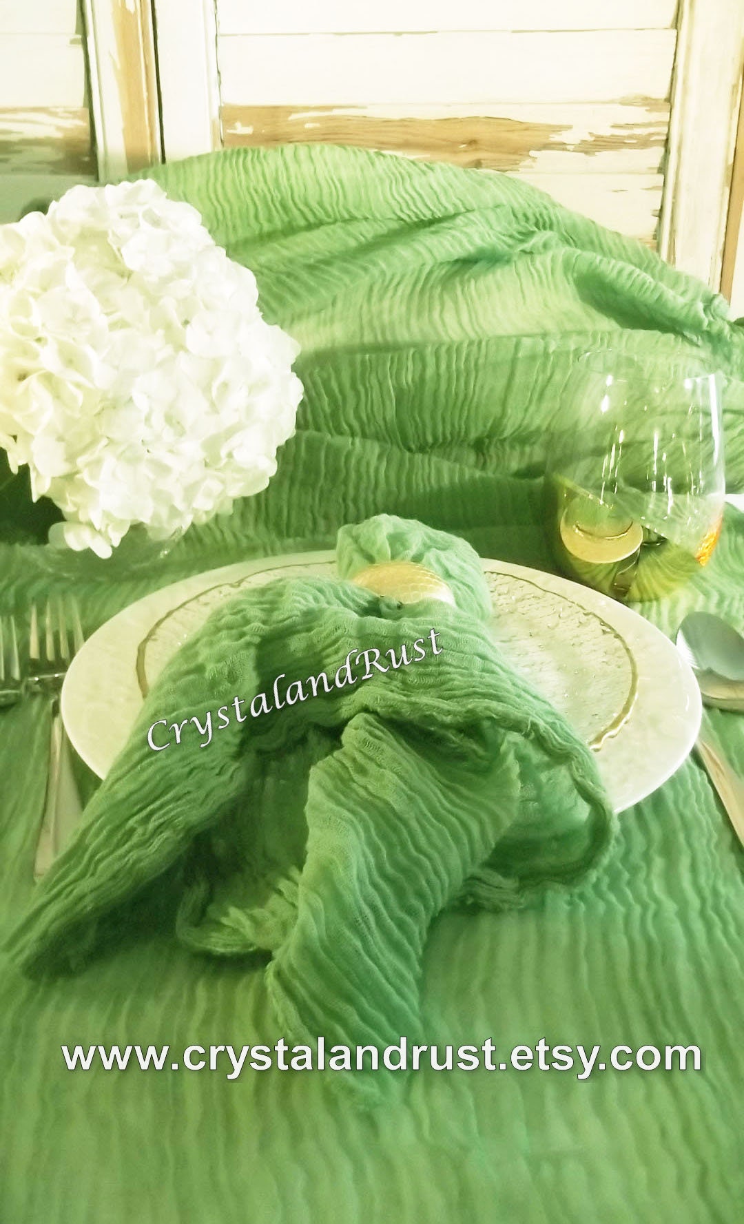 Kelly Green Cheesecloth Wedding Table Runners Baby Wraps | Etsy