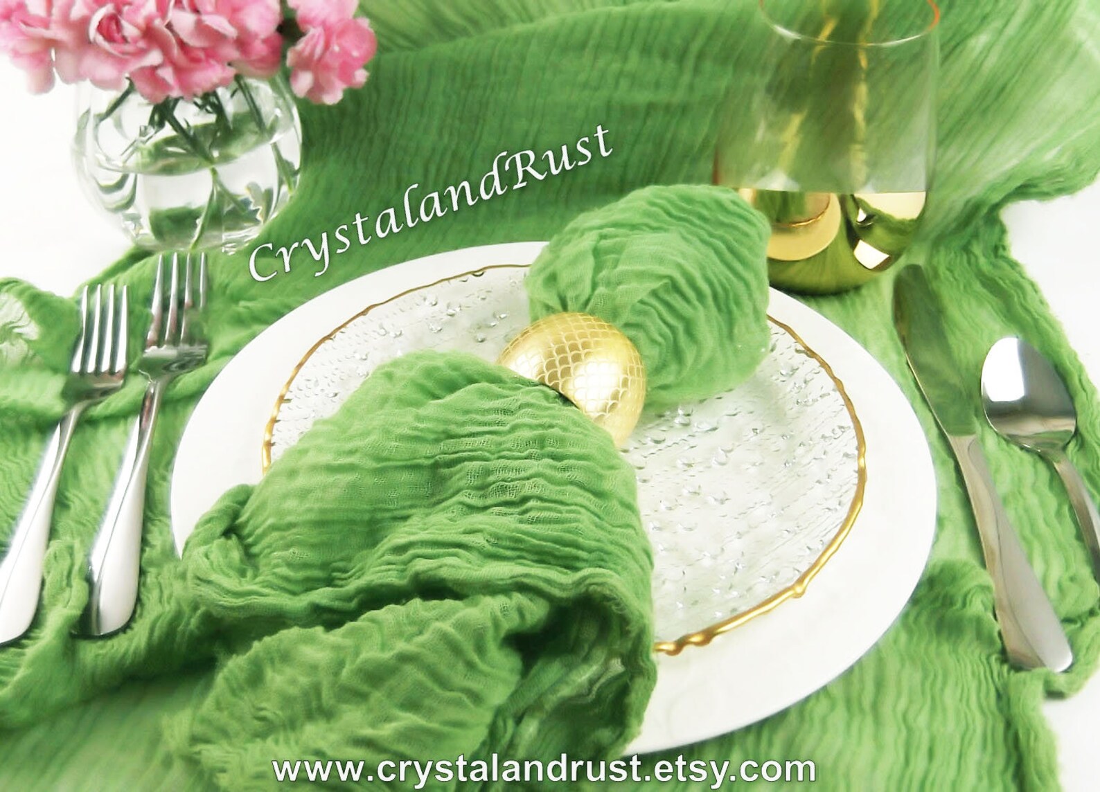 Kelly Green Cheesecloth Wedding Table Runners Baby Wraps | Etsy