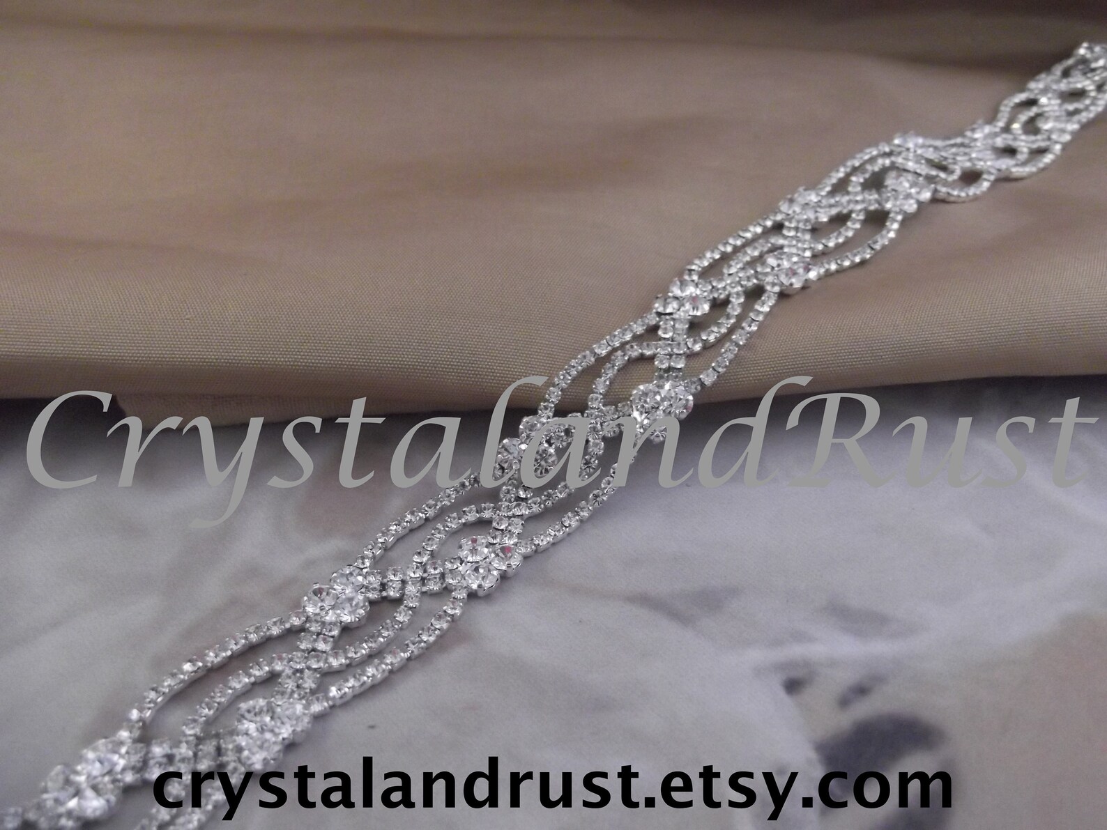 Luxury Bridal Rhinestone Trim Silver Tone | Etsy