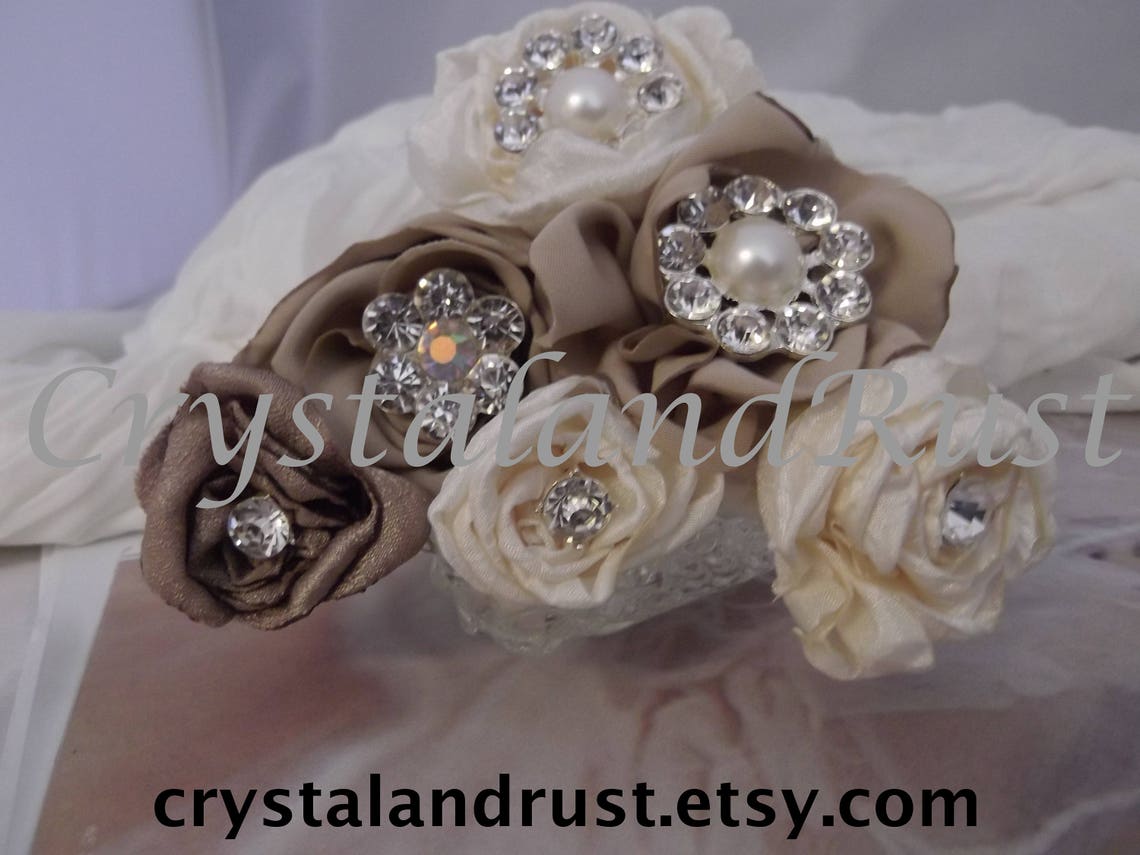 Rhinestone & Pearl Floral Picks --- Silver --- 5 Pieces - Etsy