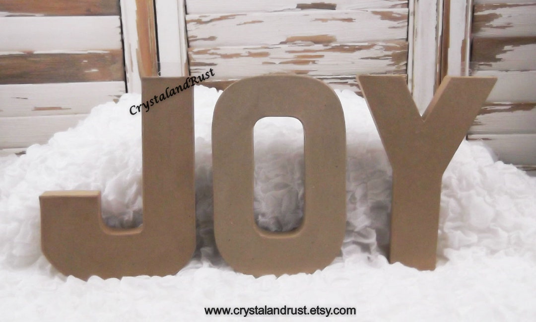 Paper Mache JOY Sign - DIY Supplies - Craft Supplies - Silk Flowers - Etsy
