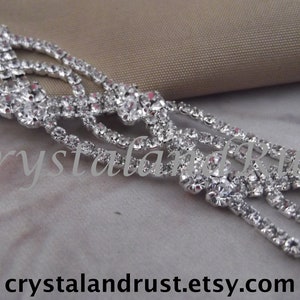 Luxury Bridal Rhinestone Trim --- Silver Tone - Etsy
