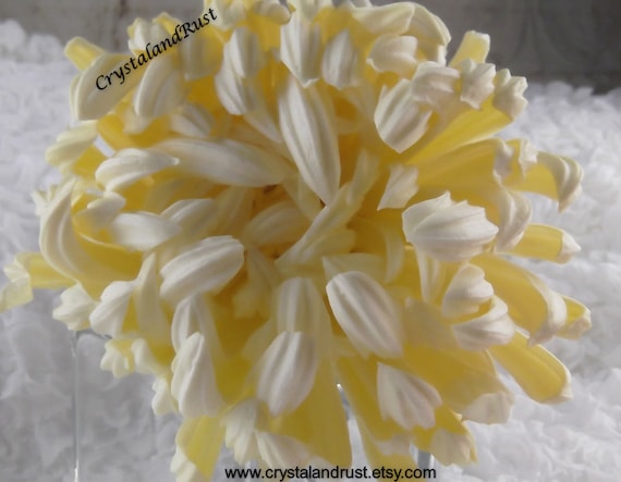 Real Touch Cream Spider Mum Artificial Silk Flowers - Etsy