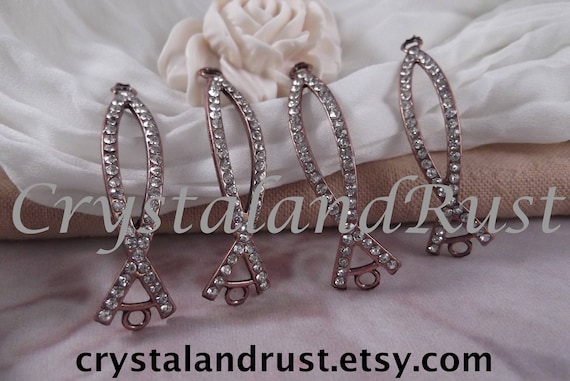 4 Copper Fish Symbol Bracelet Connectors Copper Color | Etsy