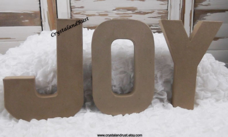 Paper Mache JOY Sign DIY Supplies Craft Supplies Silk - Etsy