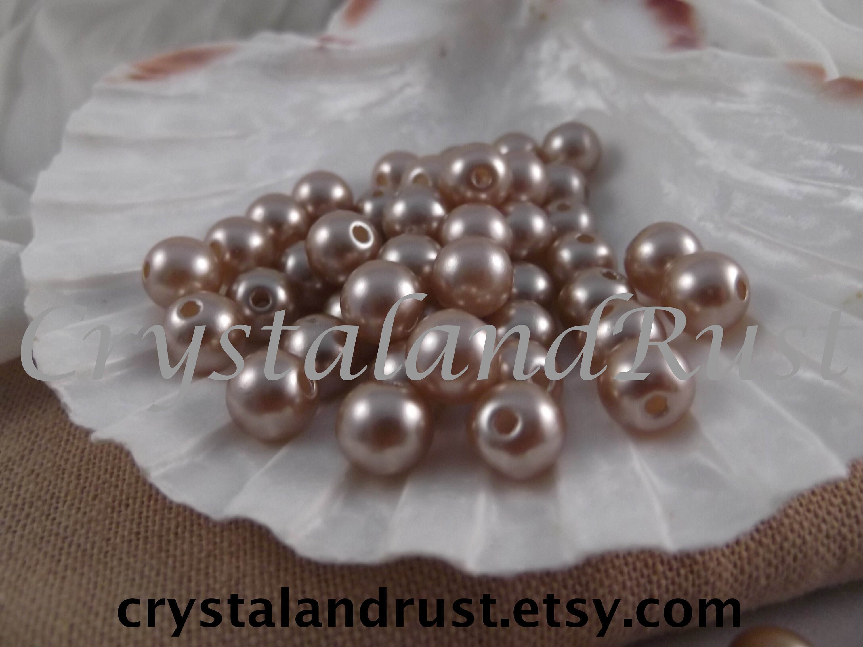 10mm---champagne Faux Loose Pearls---50 Pieces - Etsy