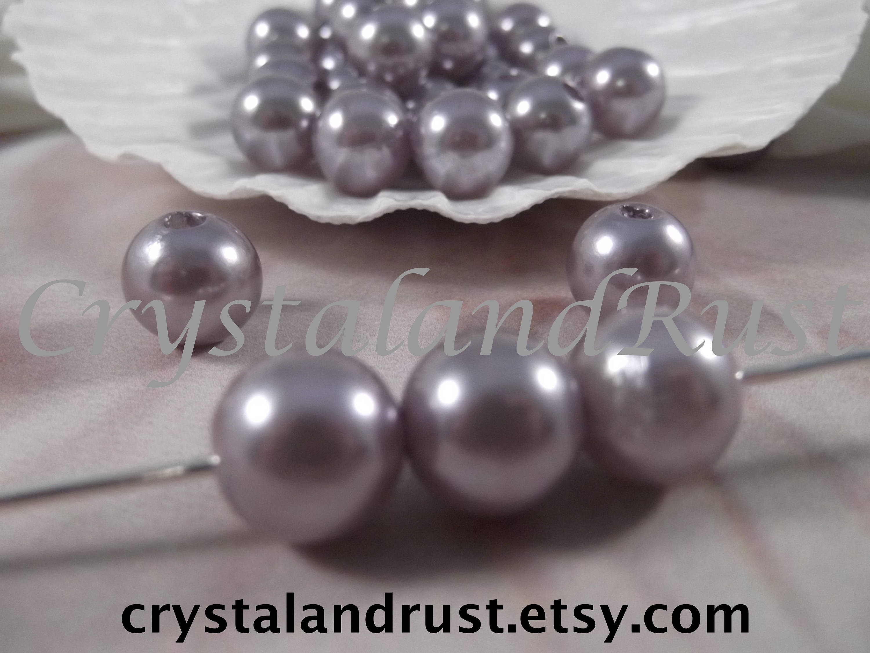 10mm Medium Gray Faux Loose Pearls 50 pieces | Etsy