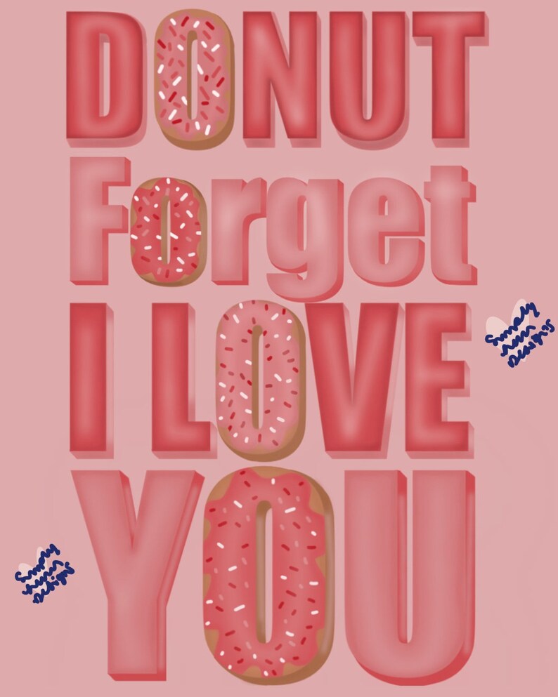 Donut Forget I Love You - Etsy