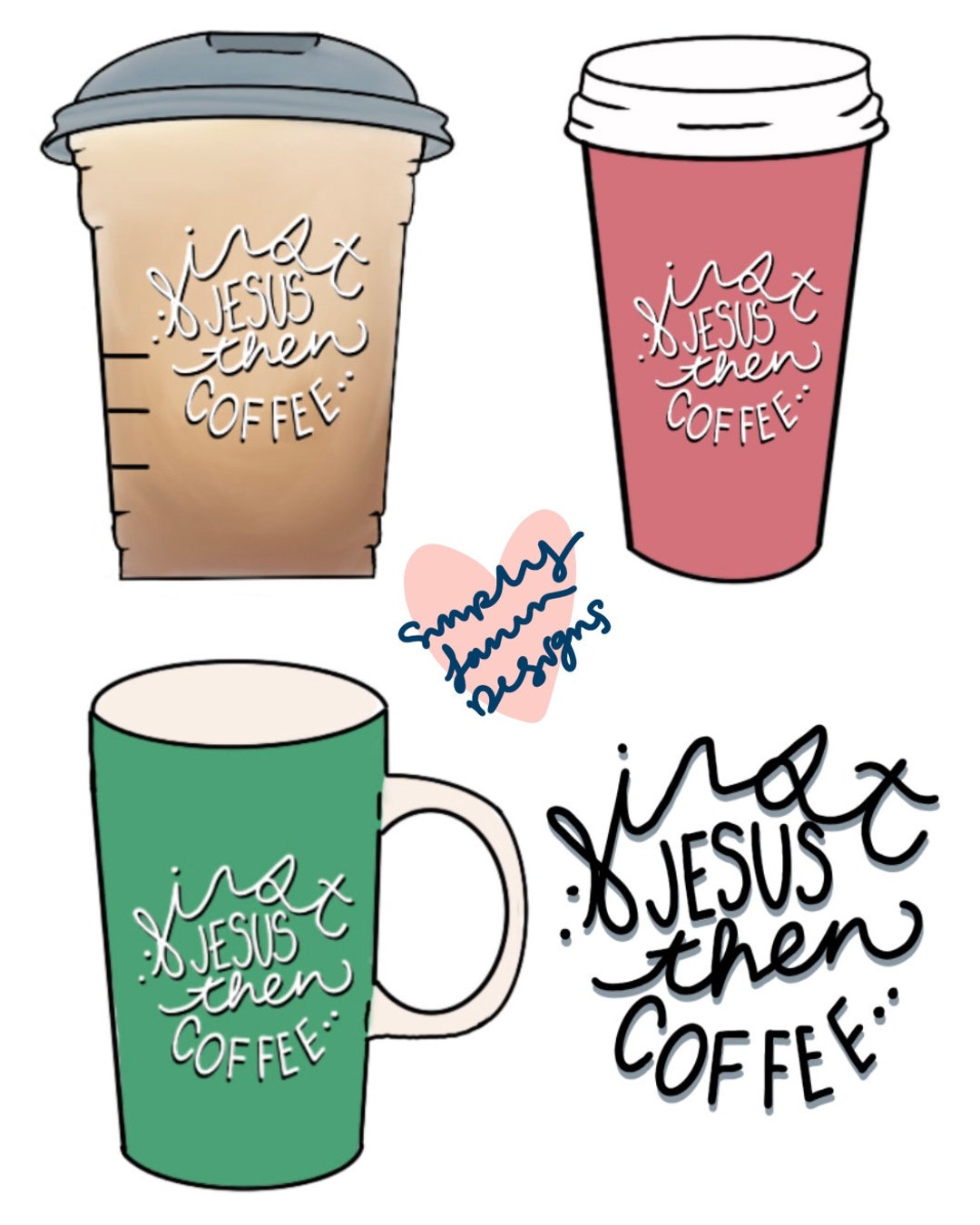 First Jesus Then Coffee Designs - Etsy
