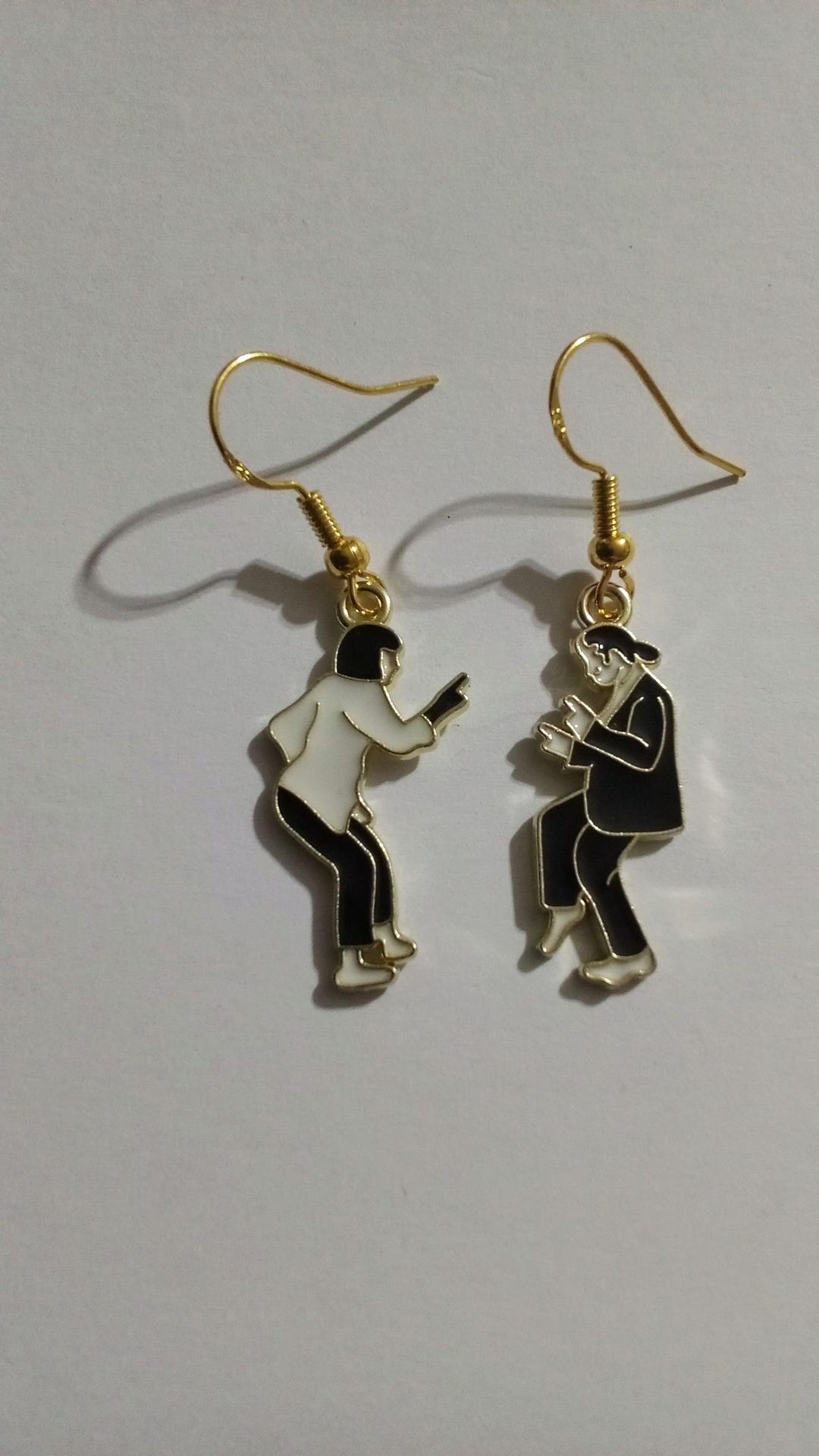 Pulp Fiction John Travolta Uma Thurman Dancing Earrings - Etsy
