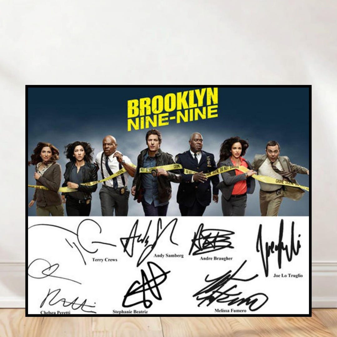 Brooklyn Nine-nine Cast Autographed Poster, Main Characters, Terry ...