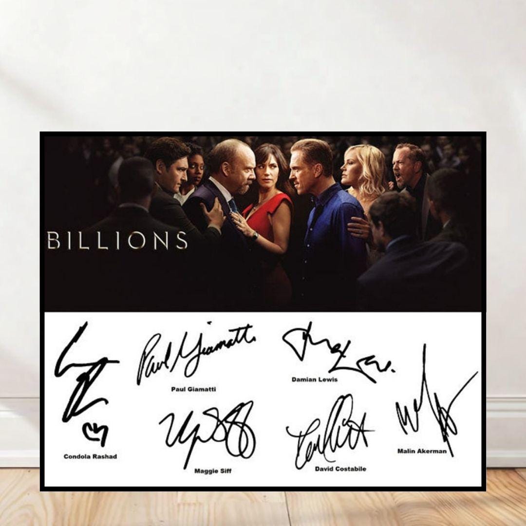 Billions TV Show Poster With Cast Signatures - Etsy