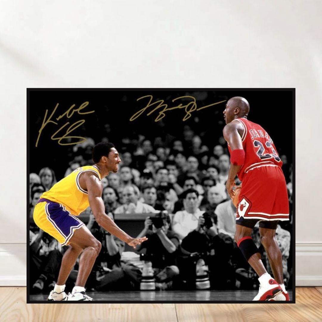 Kobe Bryant Michael Jordan NBA Legends Poster, Basketball Icons ...