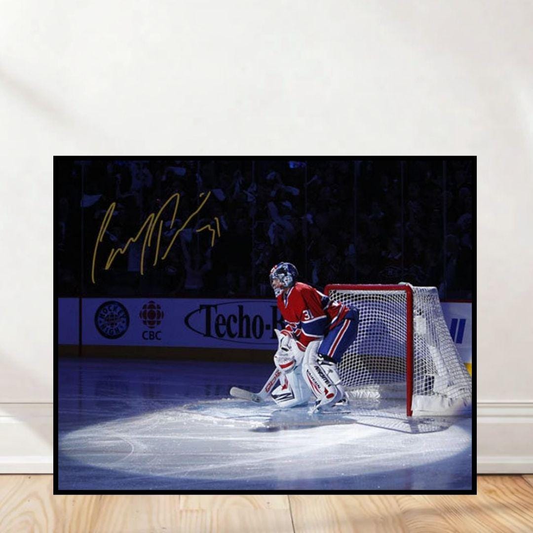 Montreal Hockey Goalie Action Print – Dramatic Ice Rink Sports ...
