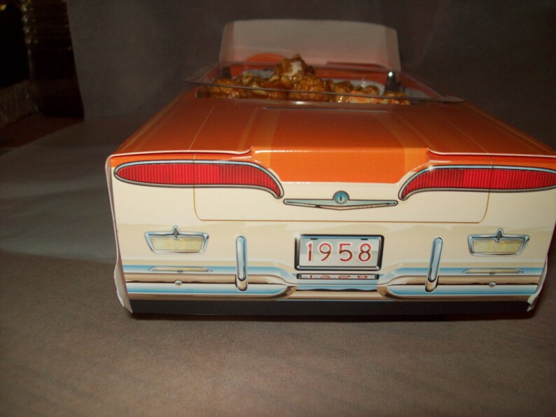 Vintage '58 Orange Ford Edsel Cruiser Food Box, Party Favor (set of 5 ...