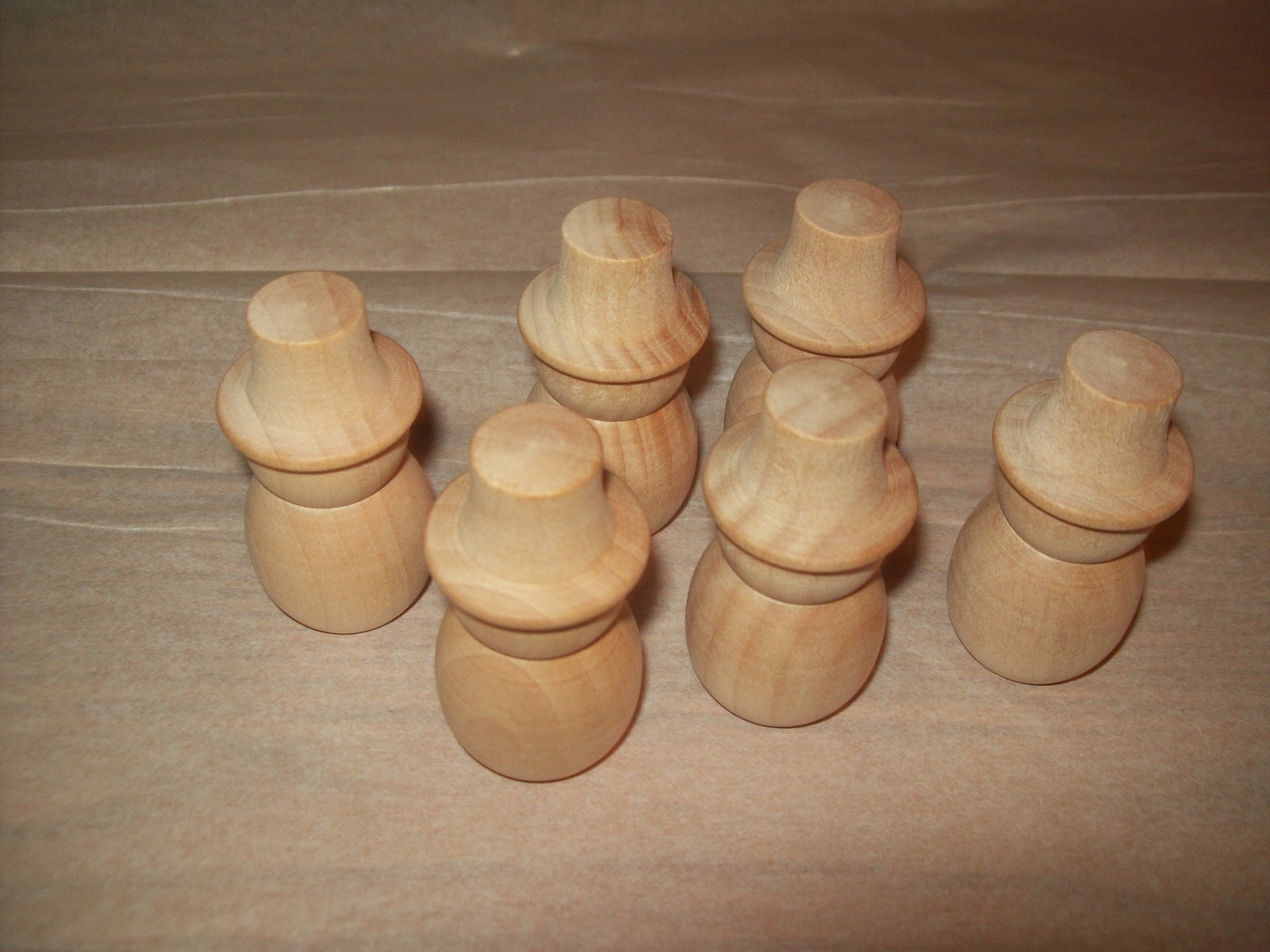 Set of 6 Wooden Snowmen Great for Holiday Crafts Unfinished | Etsy