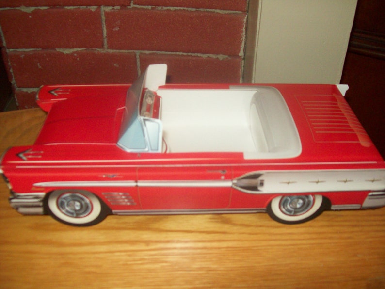 Retro Vintage Classic Red 58 Pontiac Food Box Car Boxpopcorn - Etsy