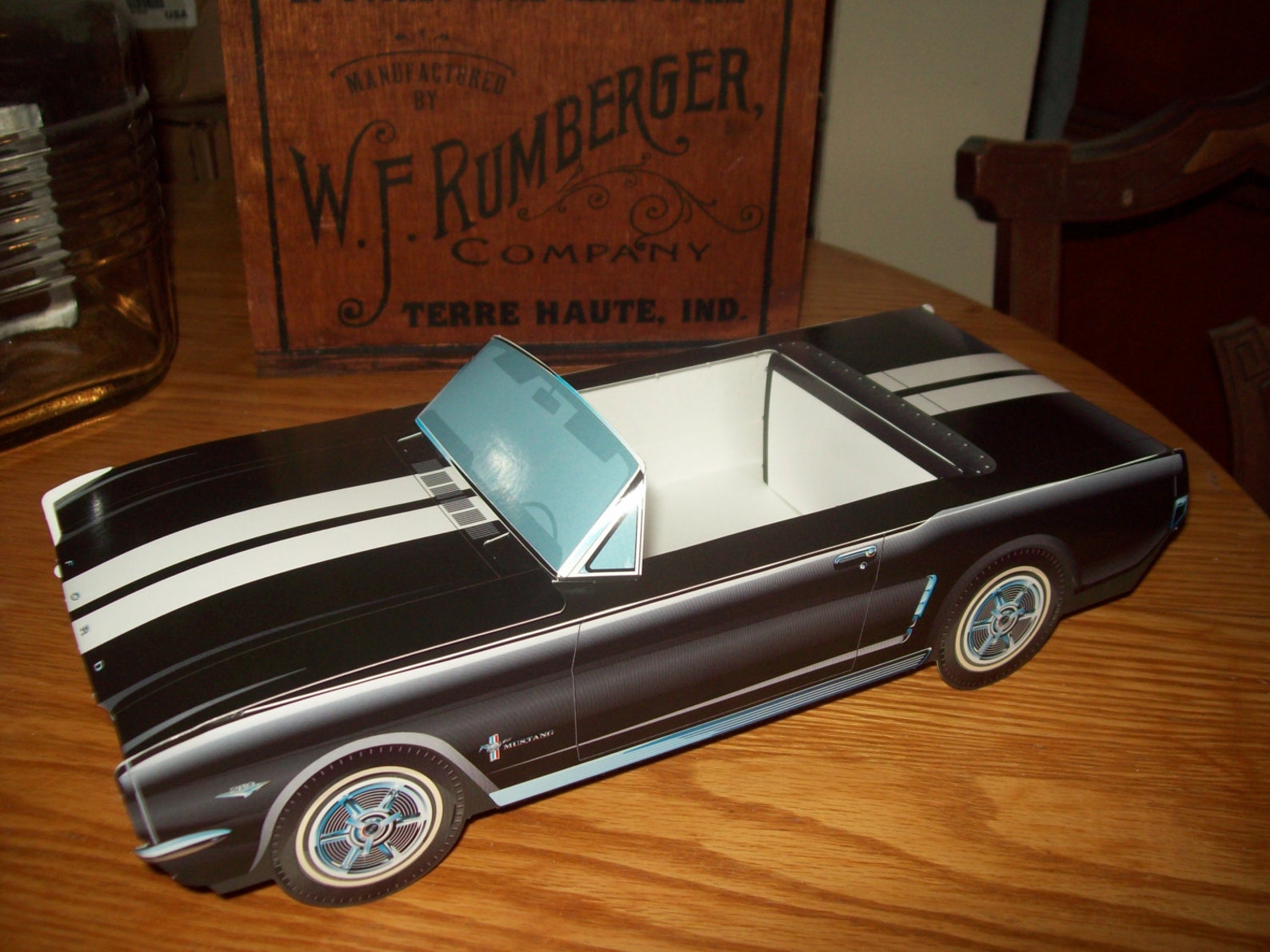 Retro Vintage Black Mustang Food Box,popcorn Box Kids Brithday Party ...