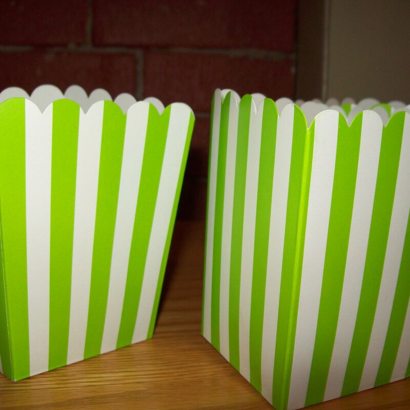 Stripe Popcorn Boxes - Etsy