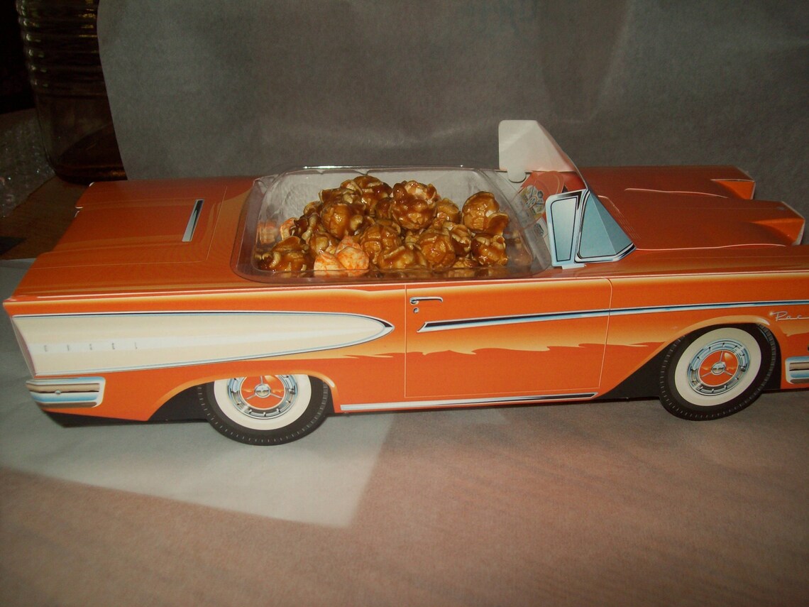 Vintage '58 Orange Ford Edsel Cruiser Food Box, Party Favor (set of 5 ...